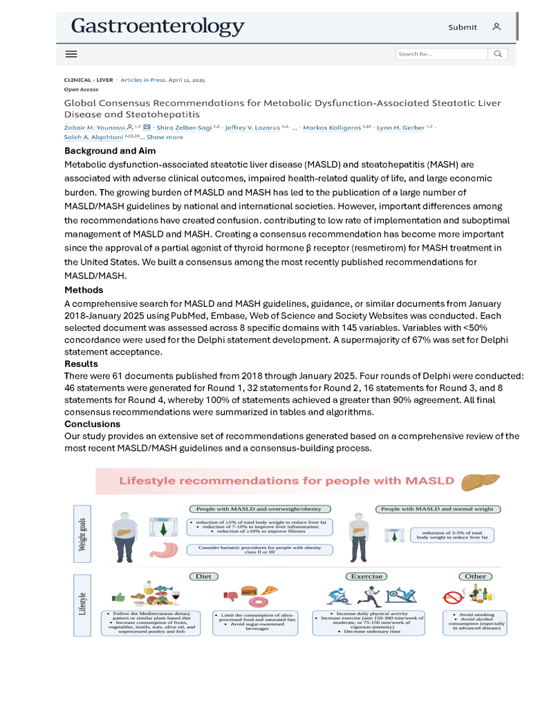 Global Consensus Recommendations for Metabolic Dysfunction-Associated ...
