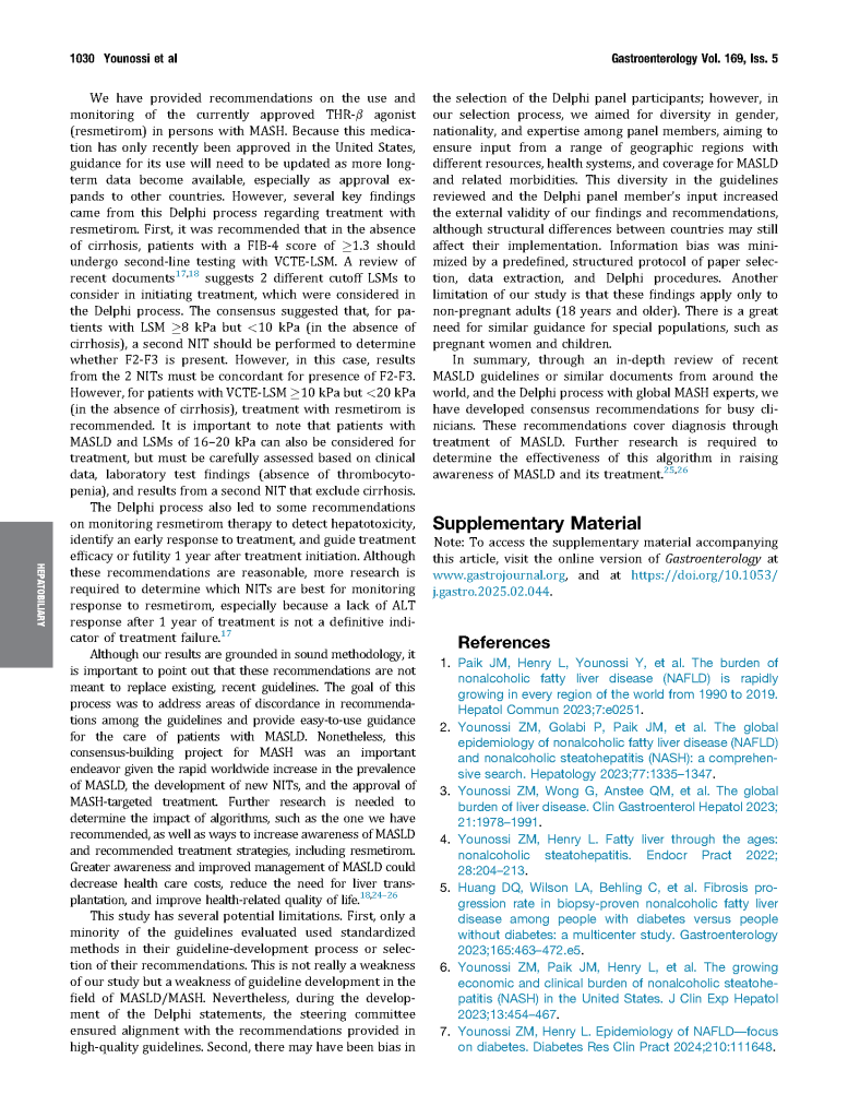 Global Consensus Recommendations for Metabolic Dysfunction Associated ...